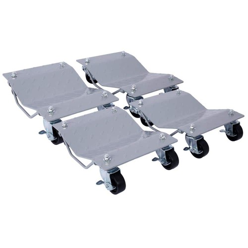 6000 Lbs. Capacity Car Dolly, Heavy-Duty 4-Tire Wheel Dolly, Silver | eBay