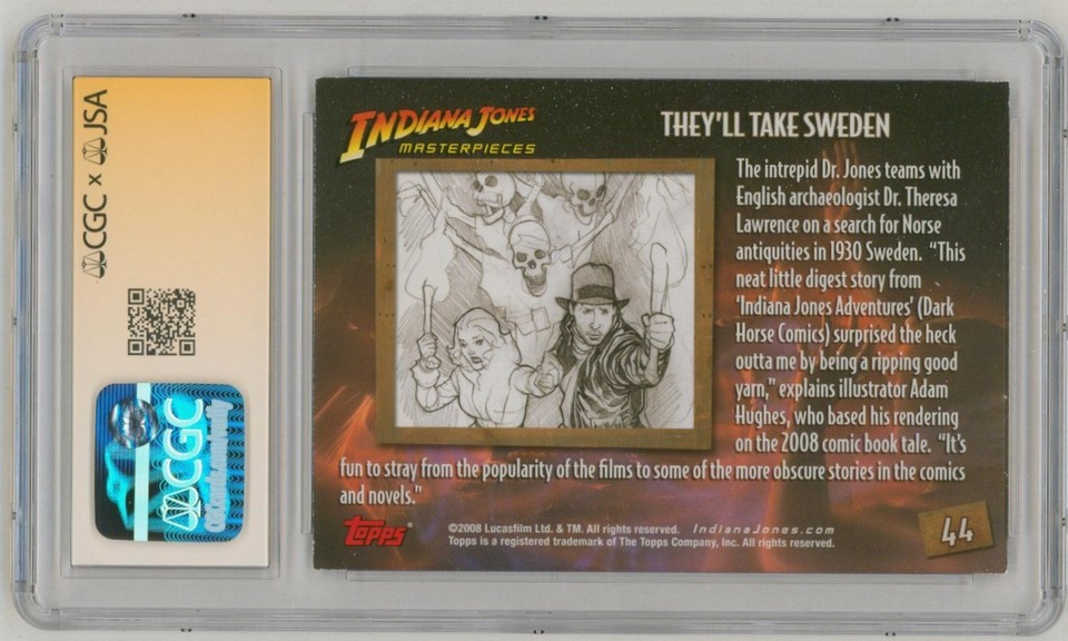 CGC SS 8 Indiana Jones Masterpieces Card SIGNED Adam Hughes PERFECT 10 ...