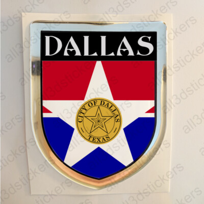 Dallas USA Sticker Seal Resin Domed Flag United States 3D Stickers ...