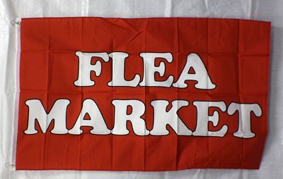 FLEA MARKET Flag Swap Meet Bazaar Business Banner Advertising Outdoor ...