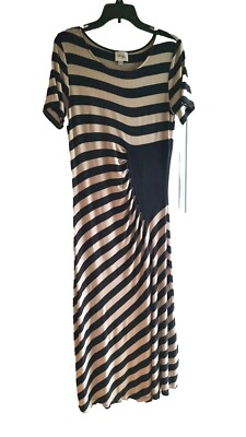 BEIGE by ECI Knit Maxi Dress - XL (L?) - Scoop Neck, Short Slvs, Hip ...
