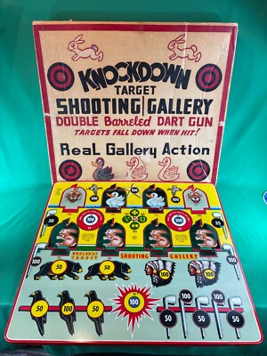 Vintage MARX KNOCKDOWN TARGET SHOOTING GALLERY - W/ NICE BOX! RARE ...