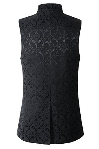Men's Damask Waistcoat Brocade Vest Waistcoat Victorian Steampunk ...