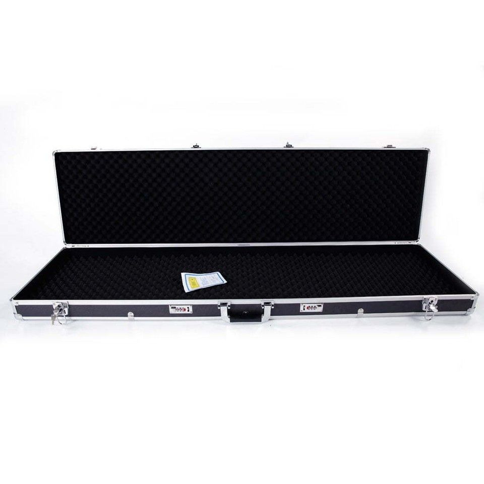 53" Rifle Aluminum Long Gun Hard Case Portable Locking Shotgun Storage ...