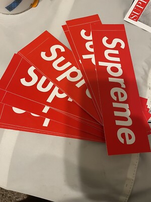 Supreme Red Box Logo Sticker 100% Authentic | eBay