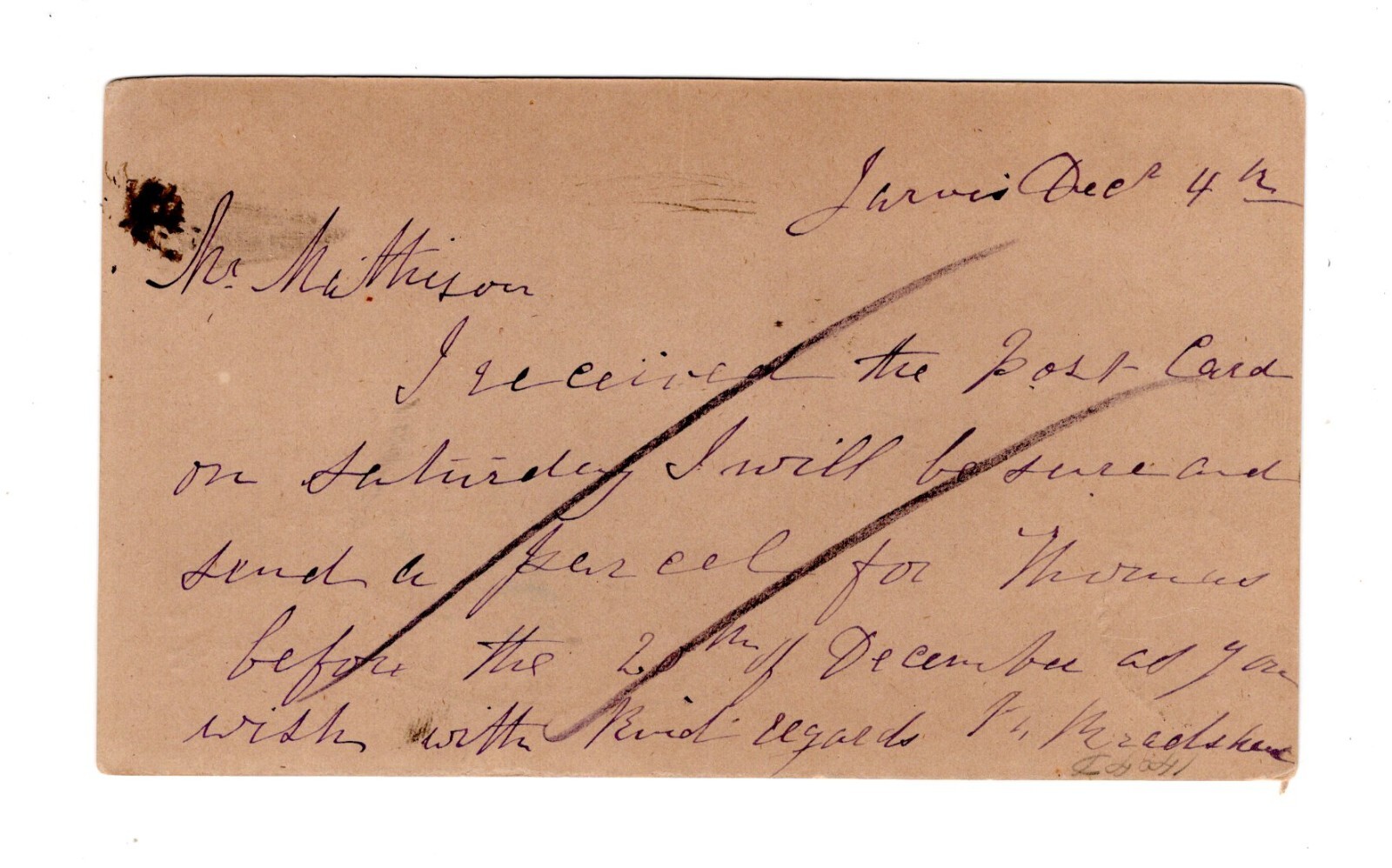 Canada ONT Ontario - Jarvis 1882 Split Ring / Fancy Cancel Grid ...