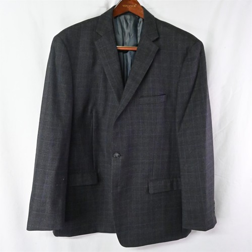 Calvin Klein 48R Gray Plaid Wool 2Btn Blazer Suit Sport Coat Jacket | eBay