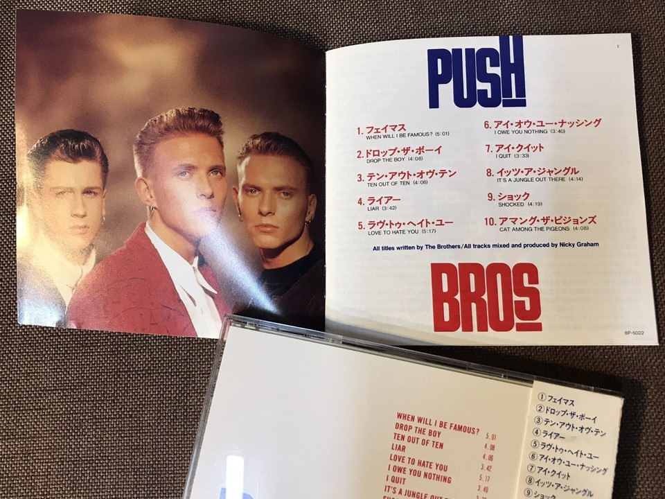 BROS Push JAPAN CD 25.8P-5022 w/OBI+P/S BOOKLET 1988 reissue 2,500 JPY ...