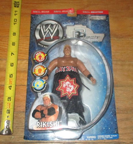 2002 WWF WWE Jakks Rikishi Wrestling figure R3 Tech Blue Bloods ...
