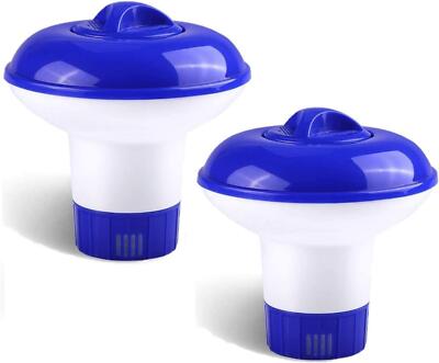 2X Floating Dispenser Chlorine Tablet Holder Hot Tub Spa Swimming Pool ...