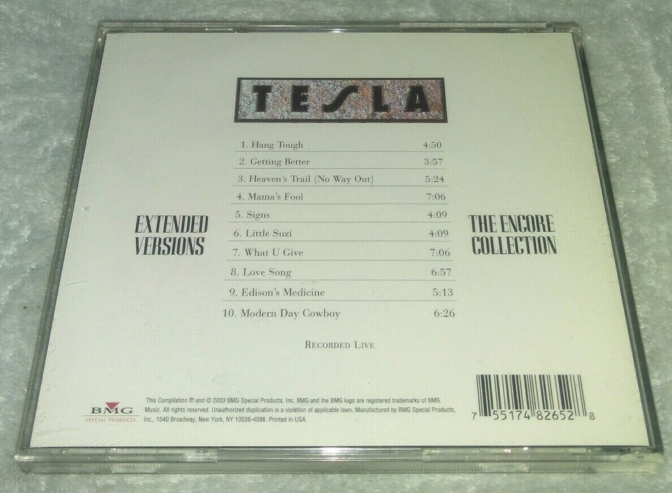 TESLA Extended Versions by Tesla CD BMG Special Products 755174826528| eBay