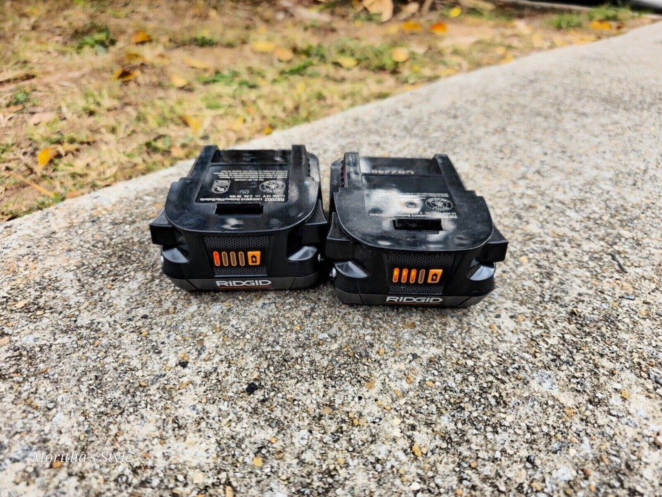 (2) Genuine RIDGID R87002 18V 2.0 AH Lithium-Ion Batteries Kit With ...