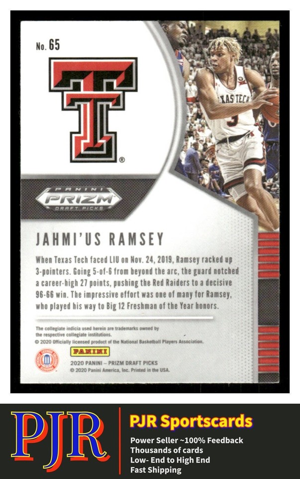 Jahmi'us Ramsey 2020 Panini Prizm Draft Picks #65 35% Off 4+ Items | eBay
