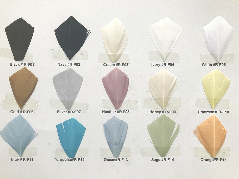 Doppio Colore Misto Piuma D'Oca Poenia Fiori per Cappelli Fascinator ...