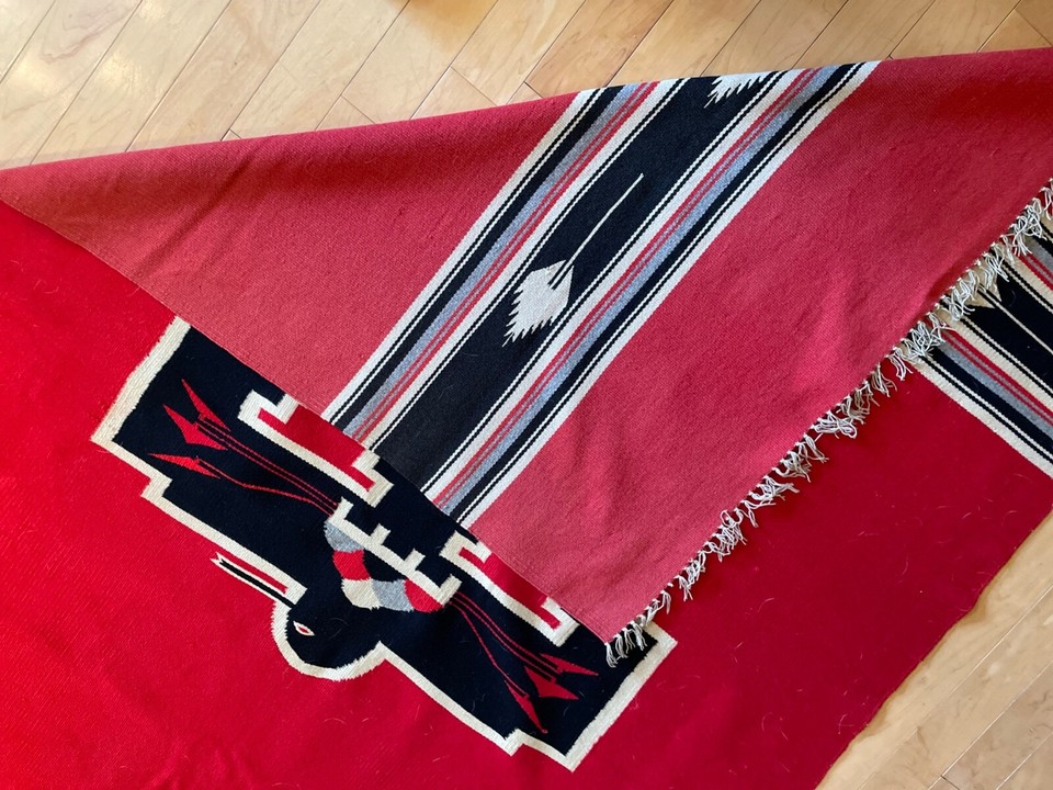 Vintage Chimayo THUNDERBIRD weaving, C. 1950's, unique offering, rare ...