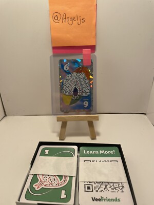 Uno Card Game By Gary Vee | Vee Friends Practical Peacock RARE Foil ...