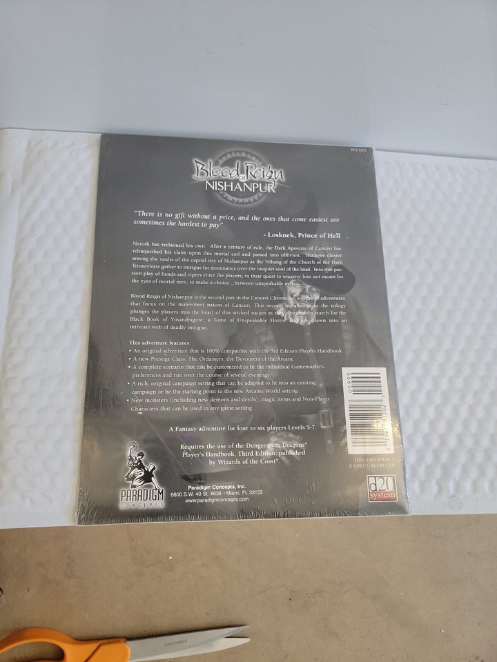 NEW D20 Modern Roleplaying Game: A D20 Blood of Reign Nishanpur ...