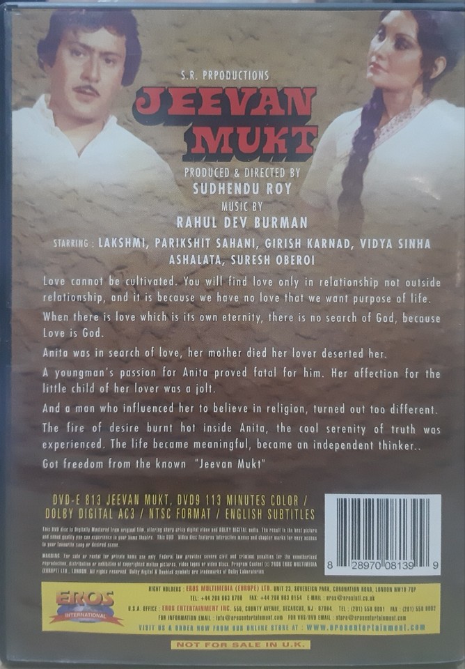 Jeevan Mukt - Parikshit Sahani - Bollywood Hindi Movie DVD (Made In U.K ...