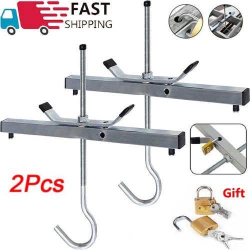 Heavy Duty Ladder Roof Rack Clamp Clamps 2-Locks Lockable Safe Ladders ...