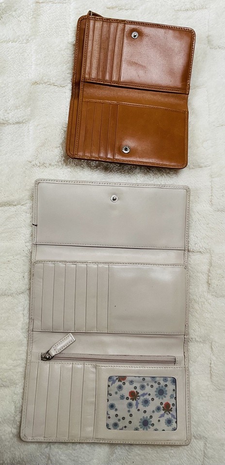 2 x RADLEY Leather Purses - 1 x Medium Tan Leather - 1 x Large Cream ...