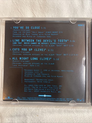 Peter Murphy You're So Close CD Vintage 1992 Beggars Banquet Bauhaus 4 ...