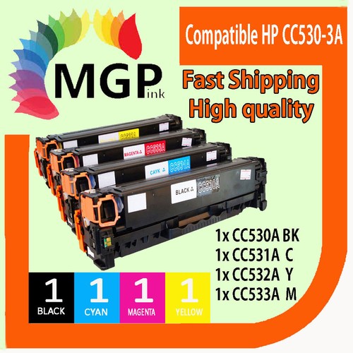 4x HP CC530A-3A Toner for Laserjet CM2320,CP2025,CP2025n,CP2025dn ...