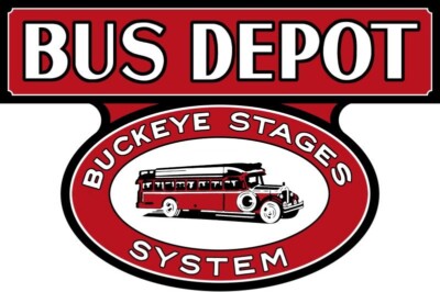 Buckeye Stages System Bus Depot NEW Sign: 40" Wide Diecut USA STEEL | eBay