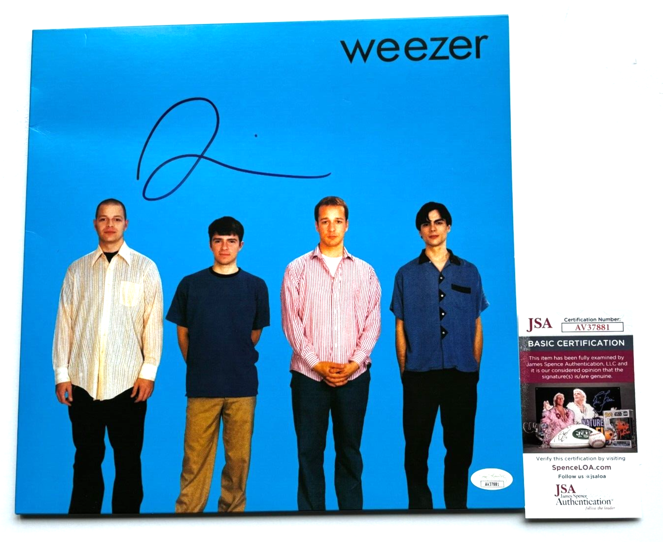 RIVERS CUOMO SIGNED AUTOGRAPHED WEEZER BLUE ALBUM RARE BEVERLY HILLS ...