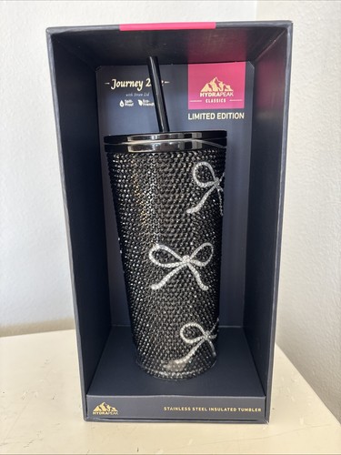 Hydrapeak Bling 25oz Limited Edition Tumbler Rhinestones Bows Silver ...