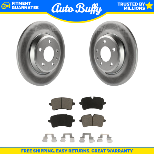 [Rear] Coated Disc Brake Rotors And Ceramic Pads Kit For Audi A7 ...
