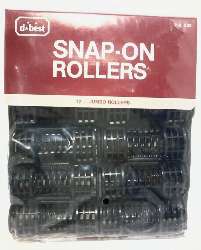 Snap-on Hair Rollers Curlers DBest Model No. 535, 3 Packages (36 Jumbo ...
