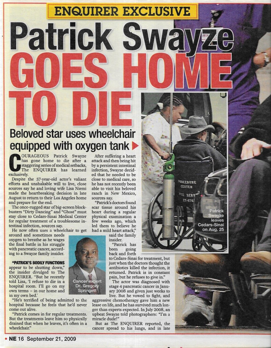 Patrick Swayze Cancer Enquirer
