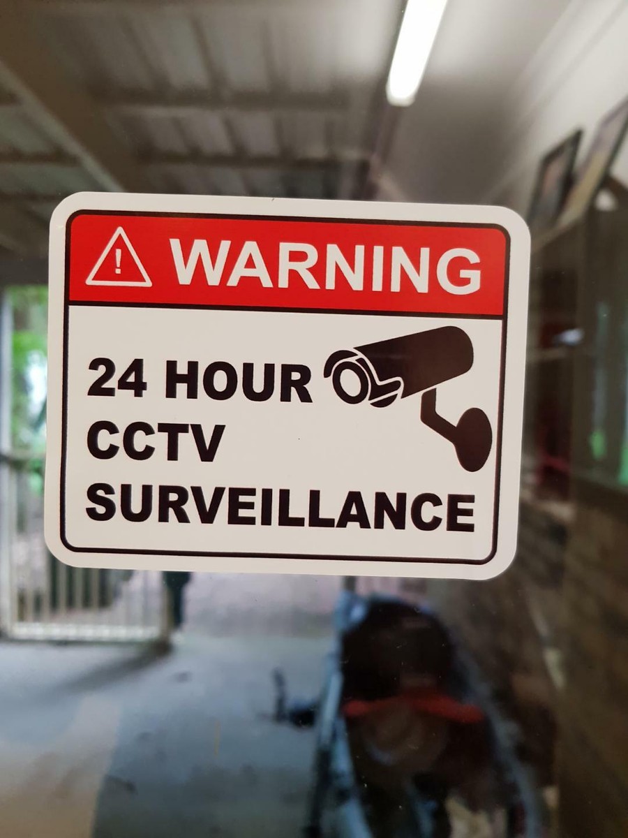 WARN Power Winches 6-Pack Security Camera Warning Stickers - "CCTV ...