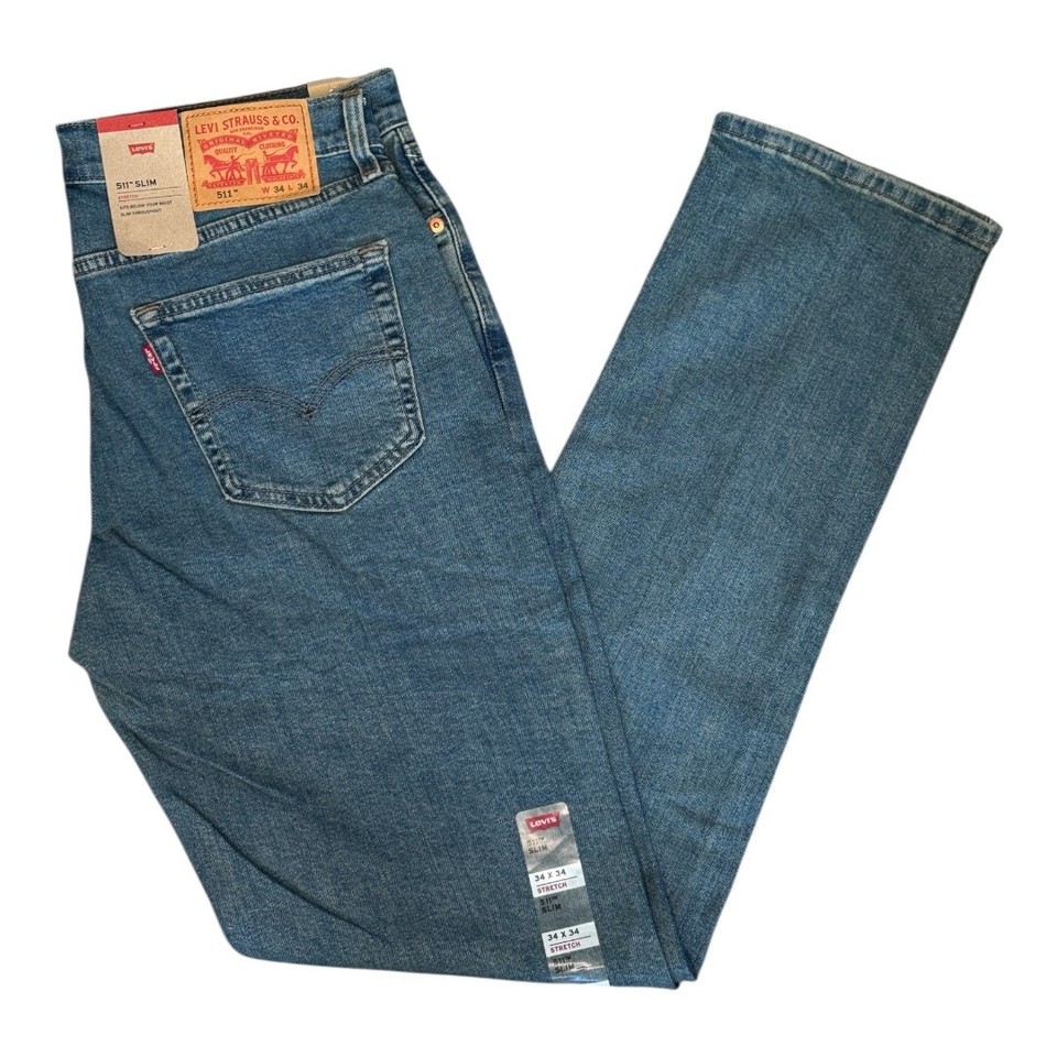 Levis Original 511 (BLUE Shades) Slim Fit Men's Stretchable Jeans | eBay UK