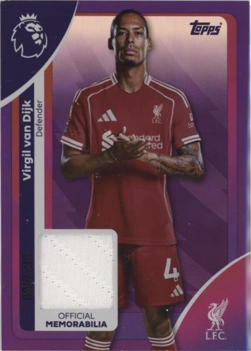2025-26 Topps Premier League - Premier Relics Virgil Van Dijk, Virgil ...