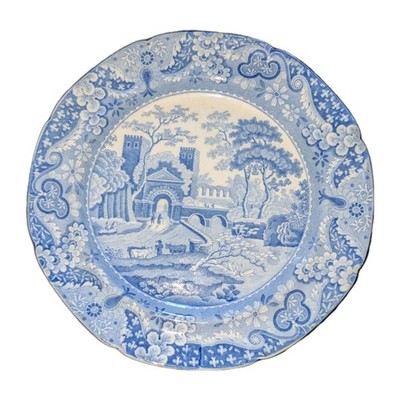 Antique Original c. 1816 Spode Transfer Plate Blue Italian ~ 200+ Years ...