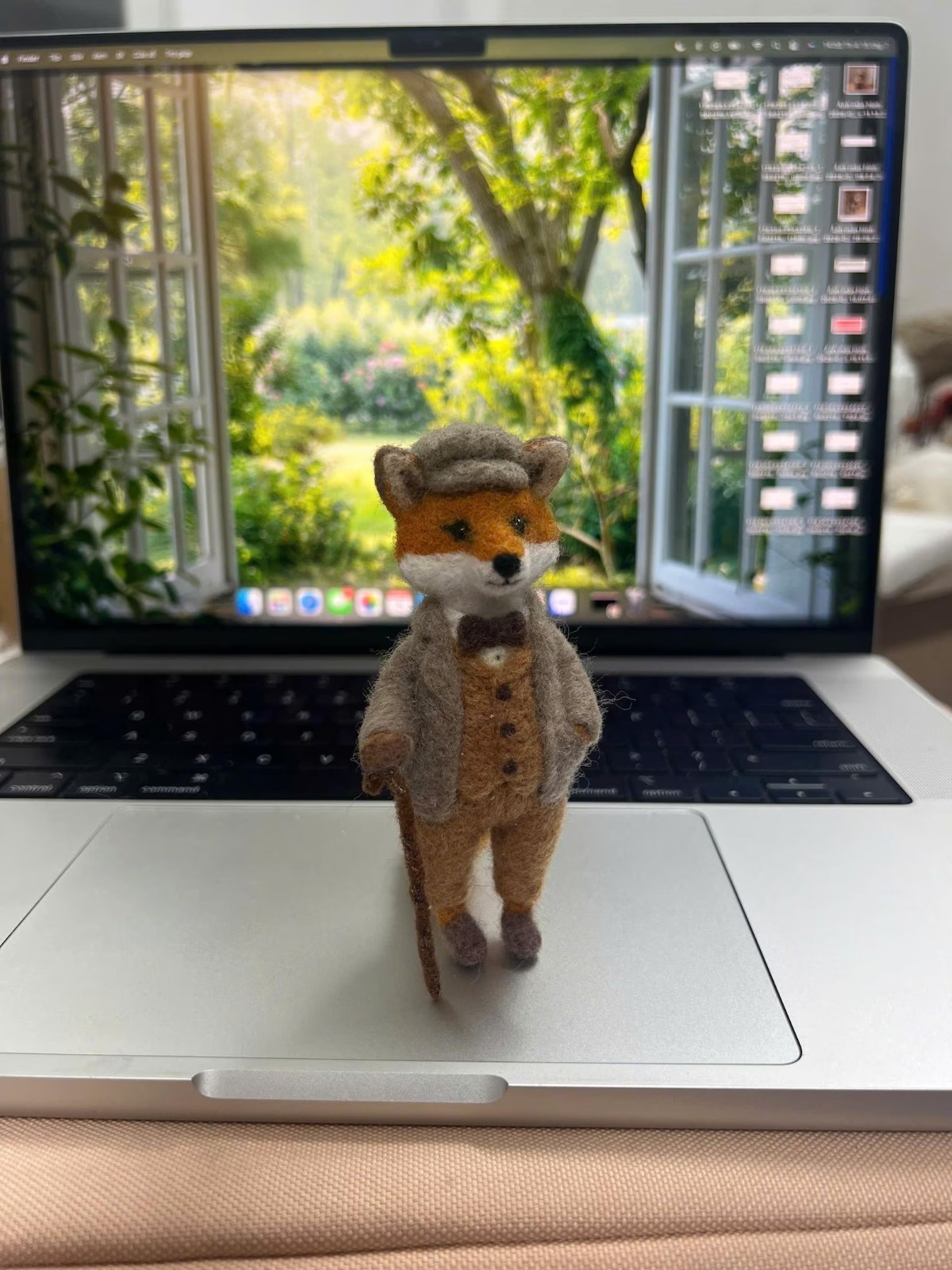 Needle Felted Gentleman Fox Figurine Handmade Wool Animal Woodland ...