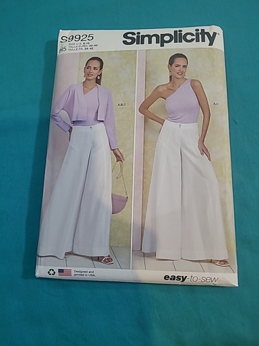 NEW Simplicity Sewing Pattern 9925 Misses' Pants, Knit Shrug and Top ...