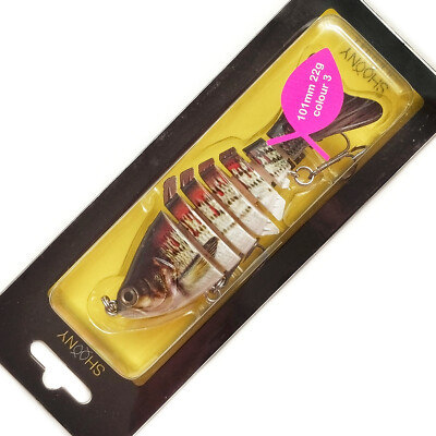 SHOONY 4" Swimbait Jerkbait Multi Jointed Fishing Lure Crankbait Pike ...