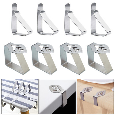 Table Cloth Clips Stainless Steel Quality Metal Pegs Clamps Tablecloth ...