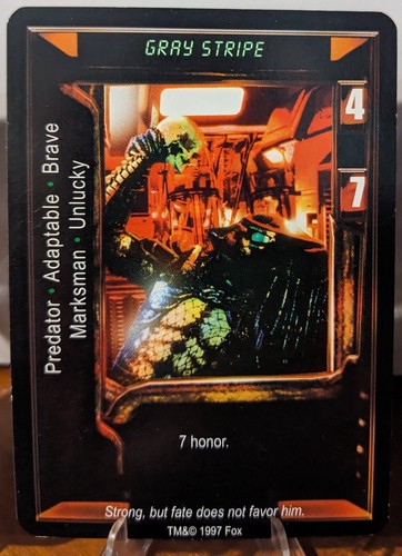Gray Stripe Aliens Predator CCG | eBay