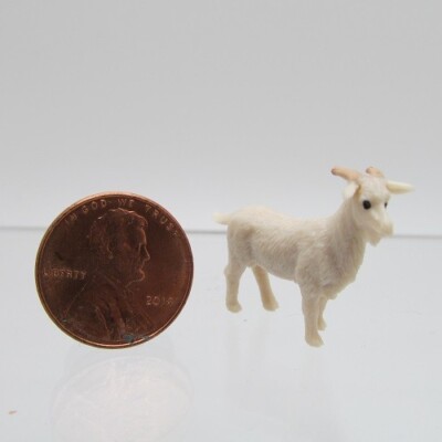 Dollhouse Miniature Plastic Rubber Toy Goat MUL6019 | eBay