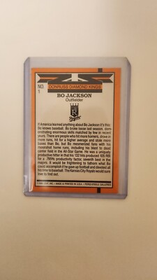 1990 Donruss BO JACKSON Diamond Kings #1 Print Error Baseball Card ...