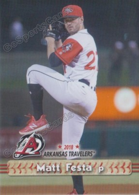 2018 Arkansas Travelers Matt Festa RC Rookie Seattle Mariners Minor | eBay