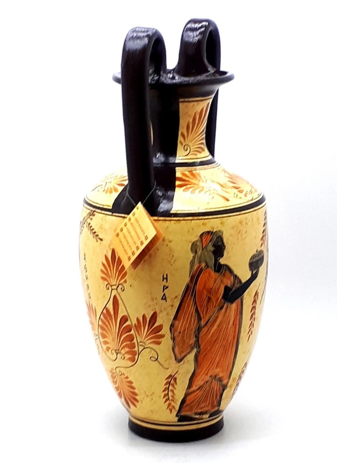 AMPHORA Vase Greek ancient Ceramic Pottery Painting Goddess Hera & God ...