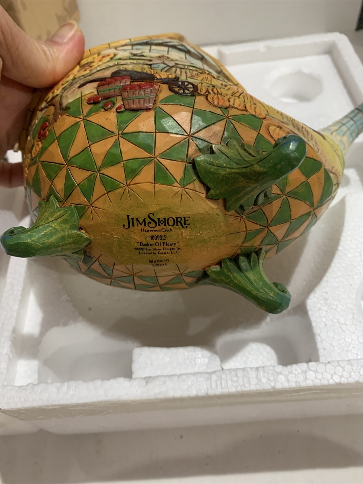 2007 JIM SHORE Basket Of Plenty Set 6 Harvest Basket Figurine NEW | eBay