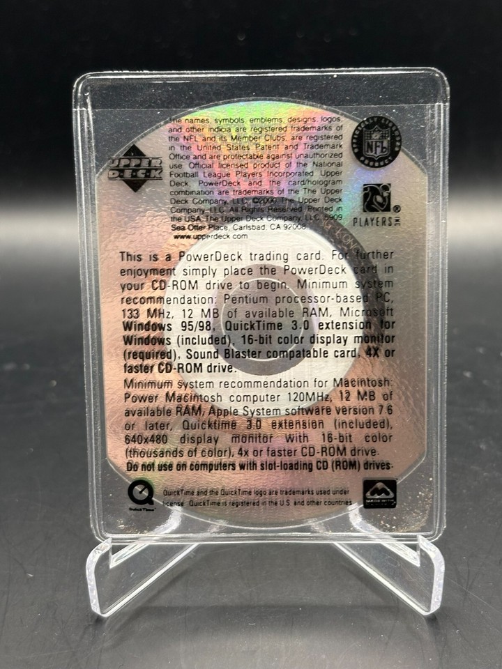 1999 Upper Deck Powerdeck - #PD10 Jake Plummer Arizona Cardinals CD-Rom ...