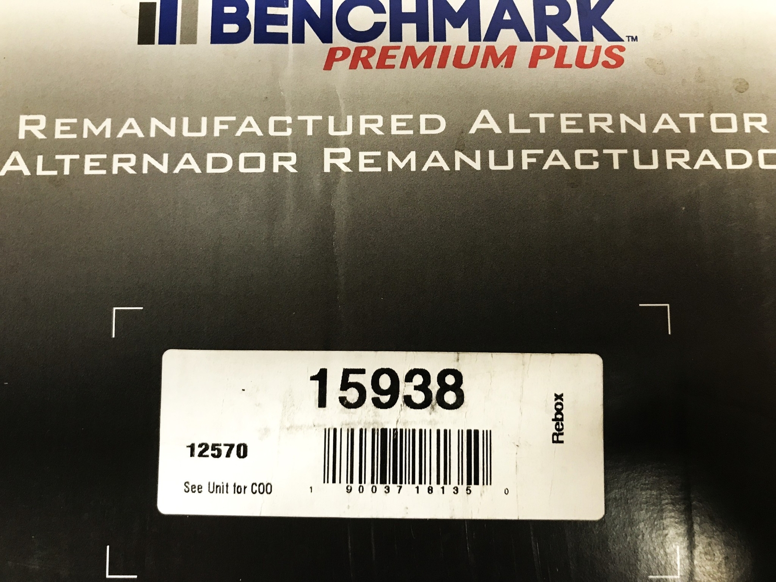 Benchmark/Remy Remanufactured Alternator 15938/12570 REMANUFACTURED | eBay