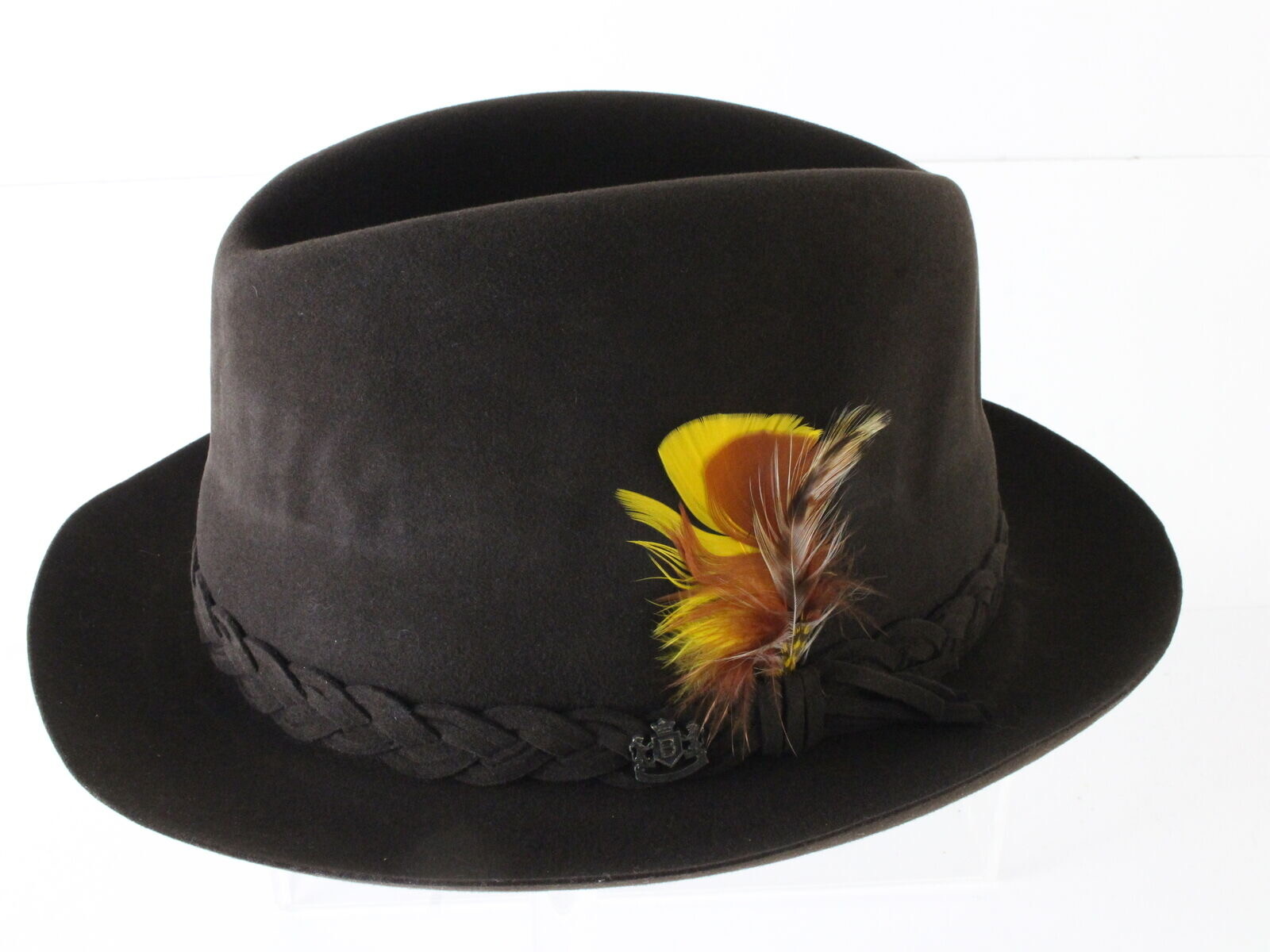 Biltmore Mens Black Oak Brown Canadian Suede Fedora MULTIPLE SIZES: ASK ...