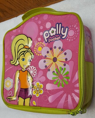 Polly Pocket Zip Carry Case Storage Bag Organizer Canvas Vinyl 10" GUC ...